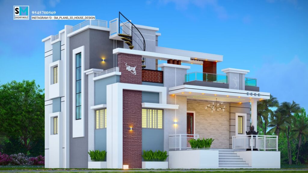 EAST FACING – 3BHK, 1629 – SQFT, 35′ X 40′ ft.(426C) – SM Plans 3D ...